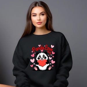 Panda Love Hug PNG, Cute Valentine’s Day Panda Sublimation Design ...