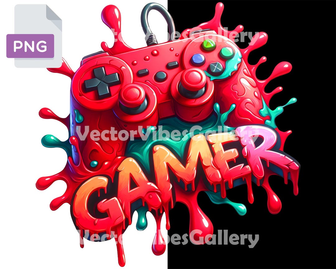 3D Gamer Png, Graffiti Gaming Controller Sublimation Design, Printable ...