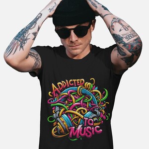 Graffiti Addicted to Music Png, Urban Graphics Sublimation Design, Hip ...