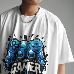 Blue Dripping Gamer Png, Gaming Sublimation Design, Water Themed Video ...
