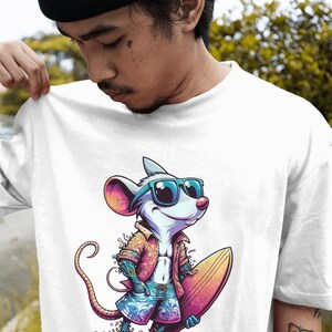 Surfer Rat Png, Urban Sublimation Design, Surfing Lover T-shirt, Beach ...