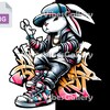 Cool Gangster Hip Hop Bunny Png, Urban Sublimation Design, Graffiti ...
