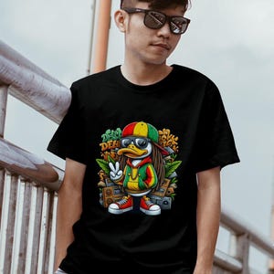 Reggae Style Duck Png, Urban Streetwear Sublimation Design, Hip Hop ...