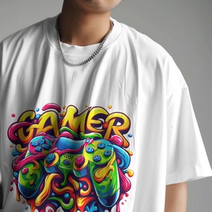 Colorful Graffiti Gamer PNG, Gaming Sublimation (digital Download) - Etsy