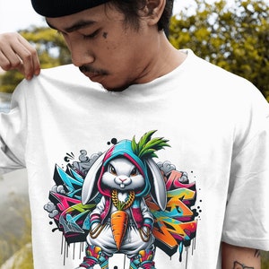 Colorful Graffiti Bunny Png, Urban Sublimation Design, Graffiti Clipart ...