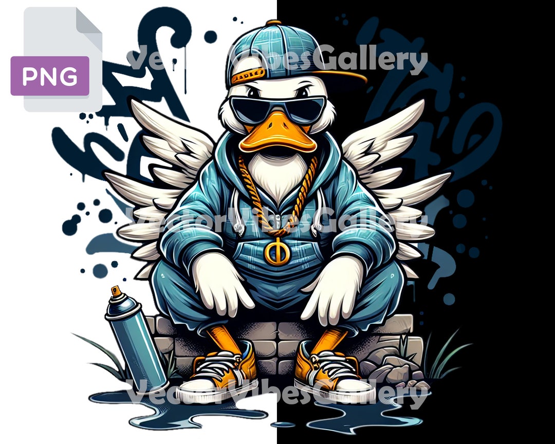 Graffiti Gangster Duck Png, Urban Sublimation Design, Hip Hop Dtf ...
