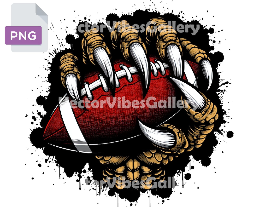 Monster Hand Holding Football Png, Sport Sublimation Design, Graffiti ...