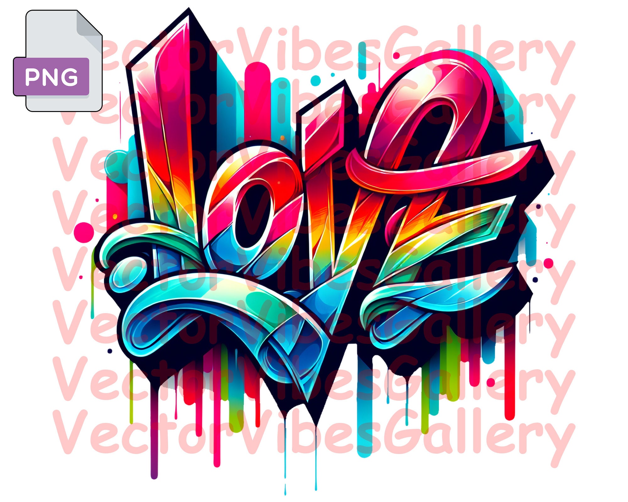 Love Graffiti Png, Urban Sublimation Design, Streetwear Digital Vector ...