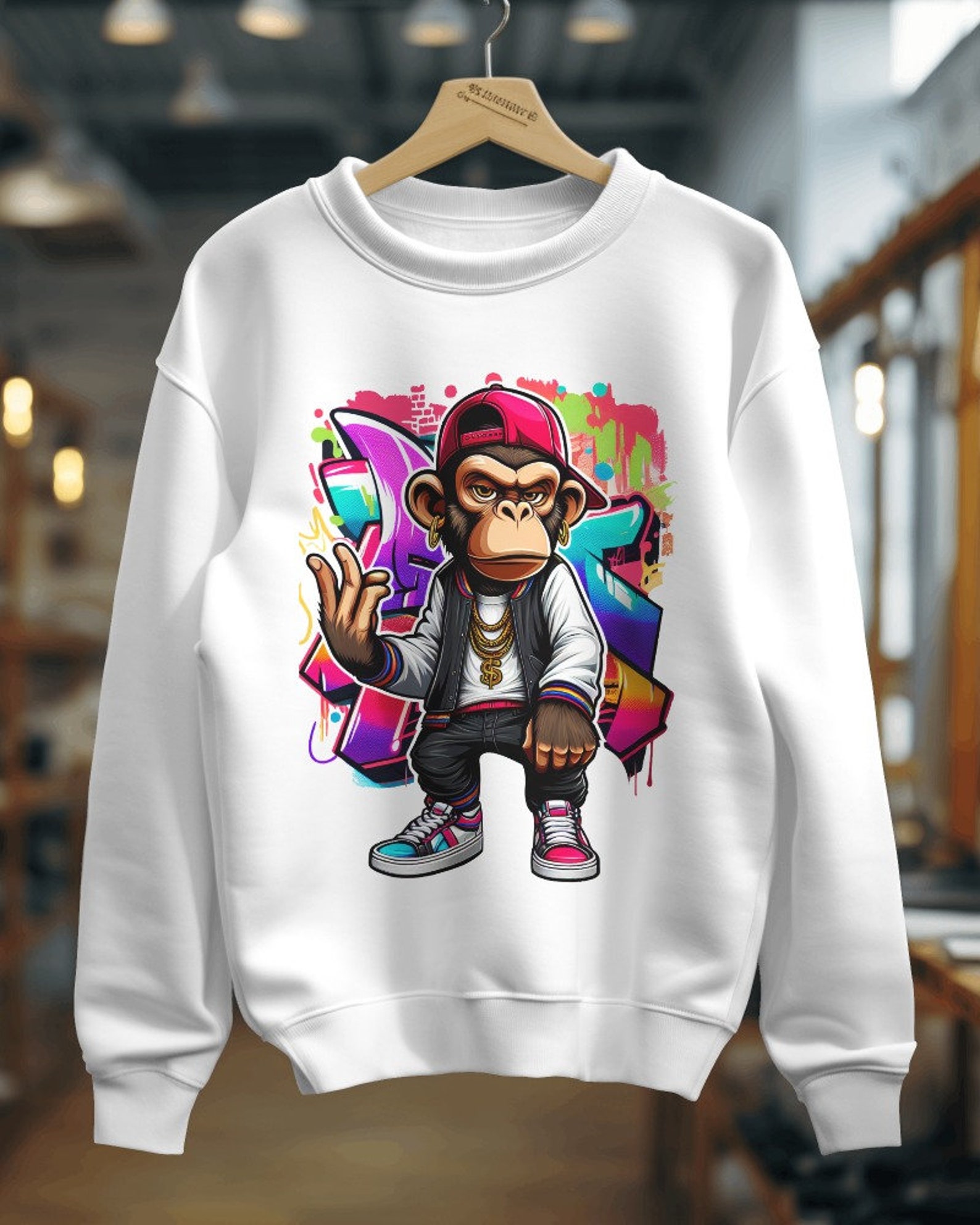 Gangster Monkey PNG, Urban Graffiti Design (transparent Background) - Etsy