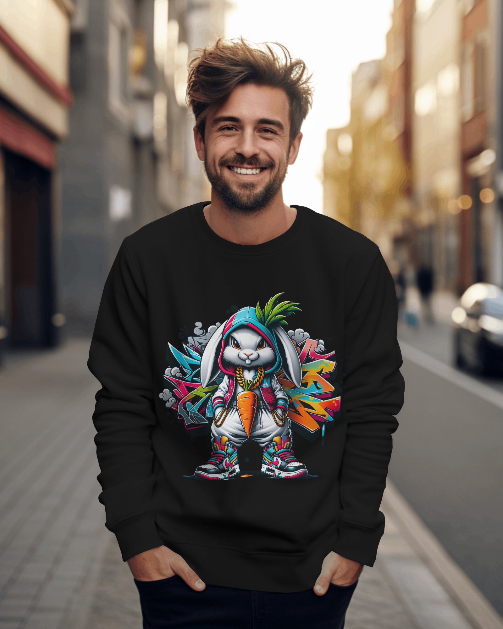 Colorful Graffiti Bunny Png, Urban Sublimation Design, Graffiti Clipart ...