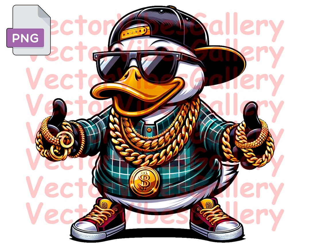 Cute Gangster Duck Png, Urban Sublimation Design, Trap Clipart ...