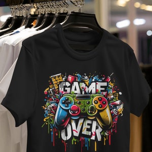 Game Over Png, Graffiti Gaming Controller Sublimation Design, Urban ...