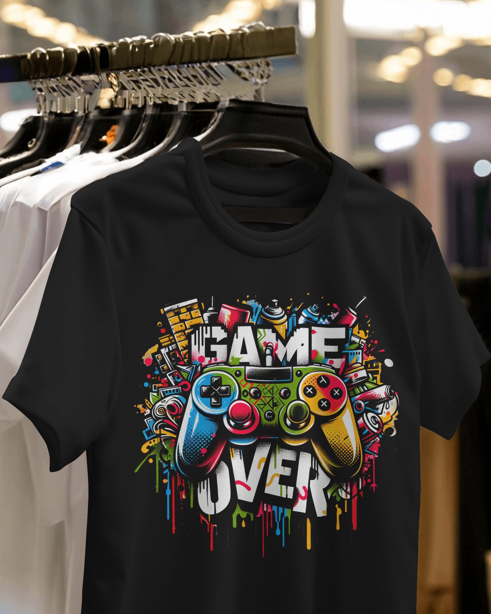 Game Over Png, Graffiti Gaming Controller Sublimation Design, Urban ...