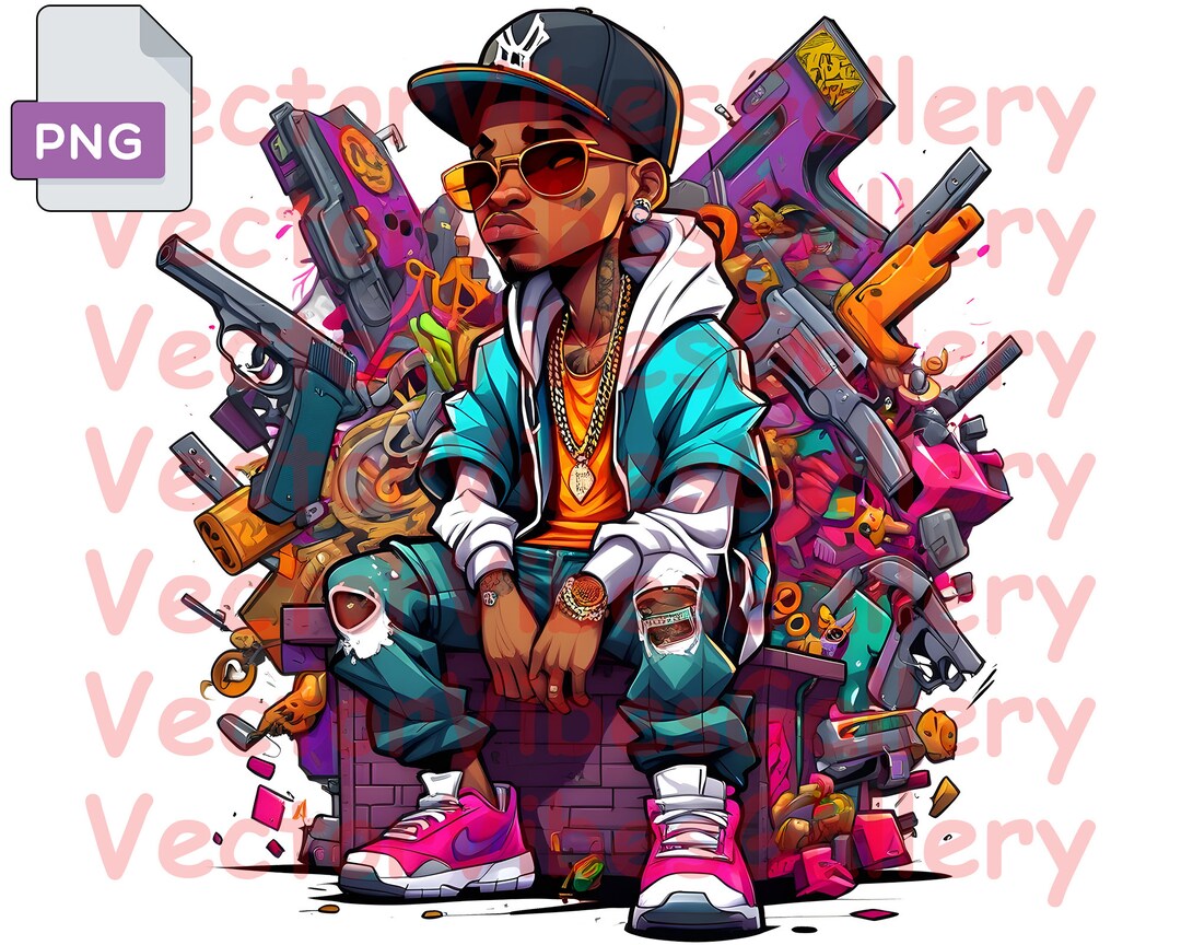 Rap Boy Png, Trap Sublimation Design , Urban Clipart, Downloadable ...