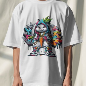 Colorful Graffiti Bunny Png, Urban Sublimation Design, Graffiti Clipart ...
