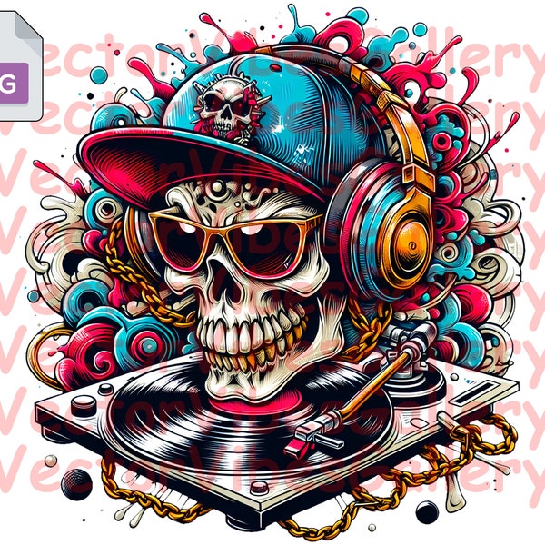 Skull Graffiti Poster - Etsy