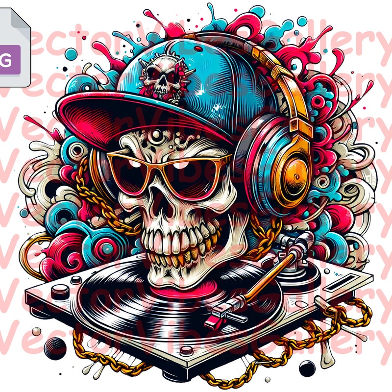 Skull Graffiti Poster - Etsy