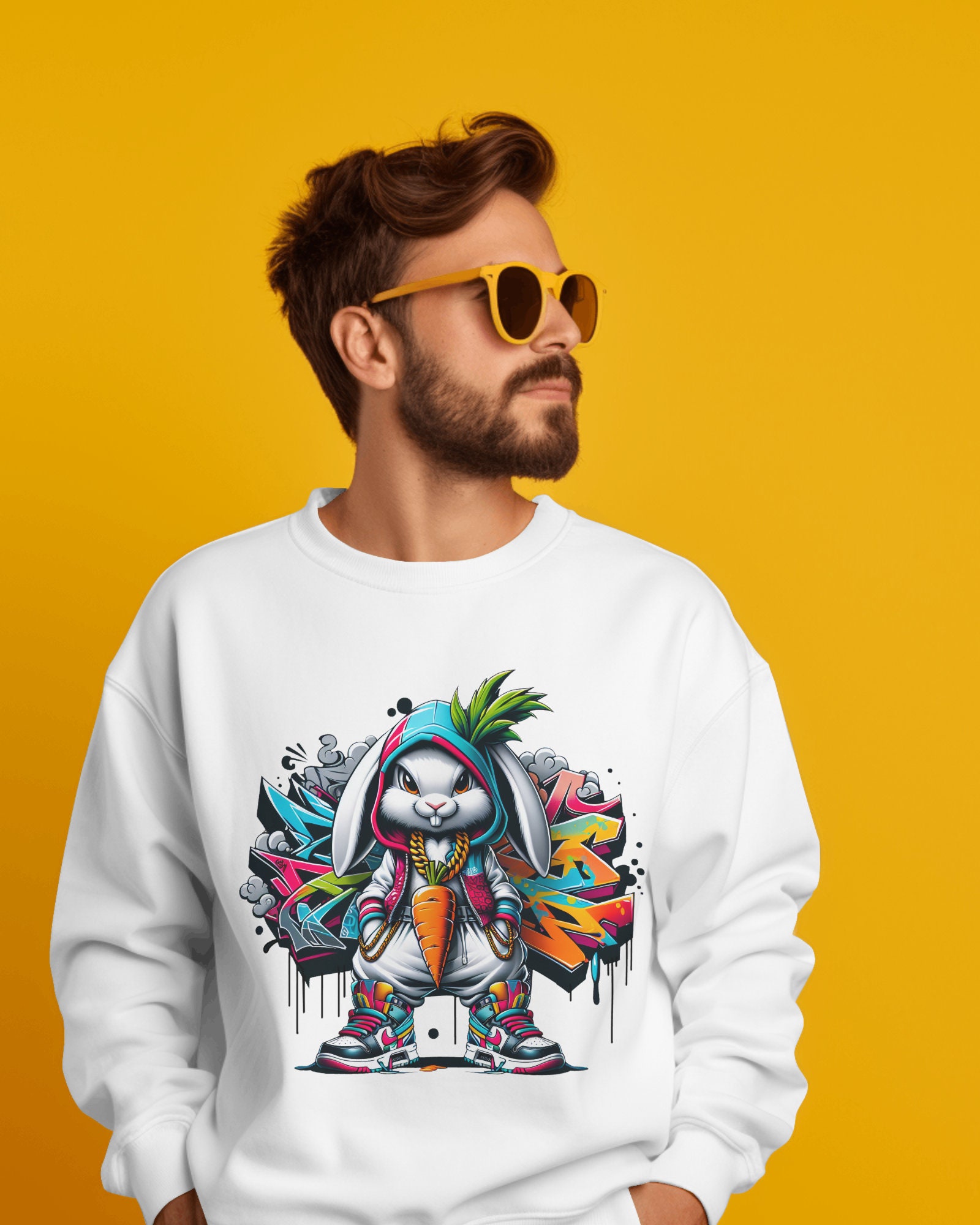 Colorful Graffiti Bunny Png, Urban Sublimation Design, Graffiti Clipart ...