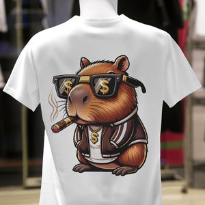 Gangster Rich Capybara Smoking Cigar Png, Urban Sublimation Design, DTF ...