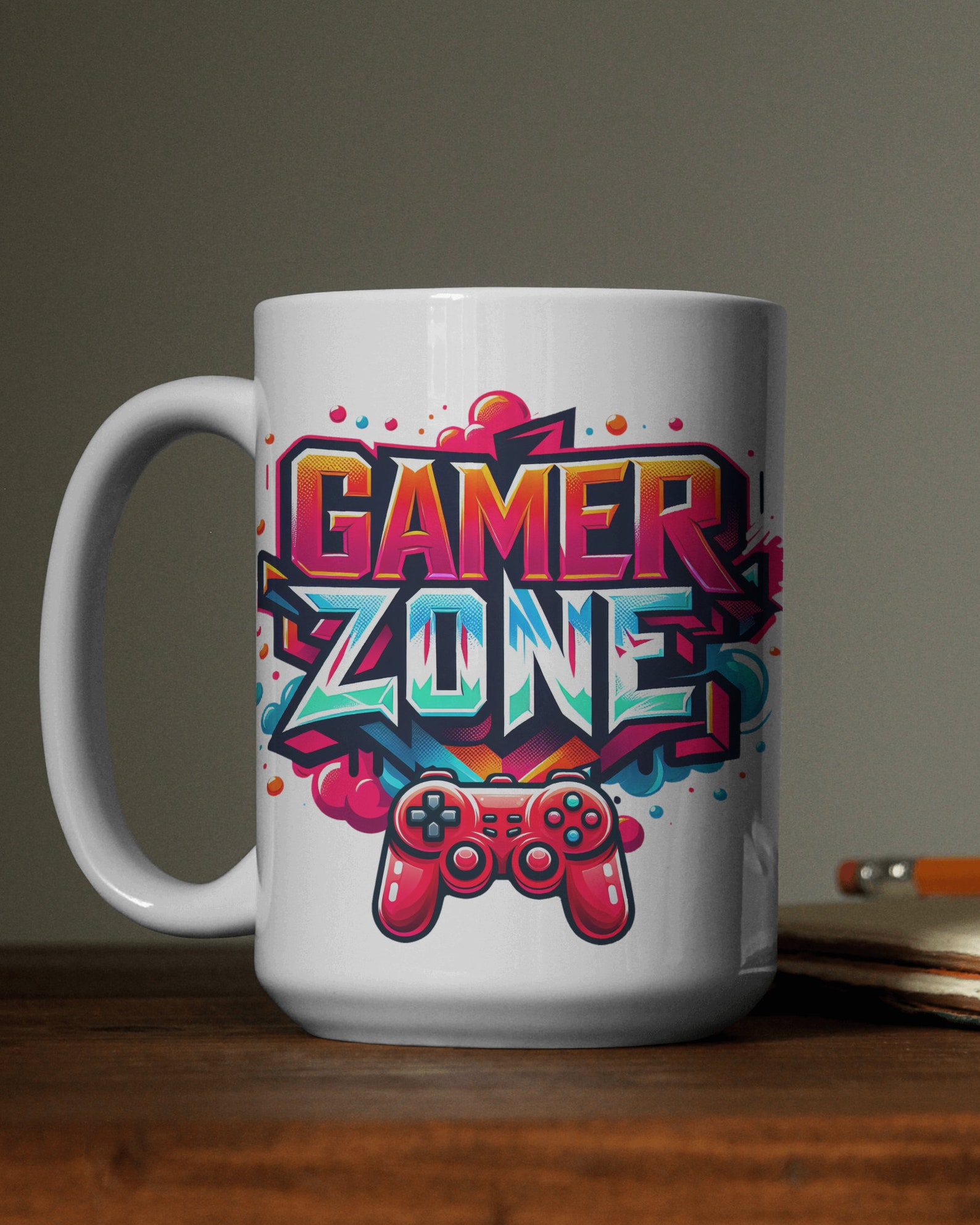 Gamer Zone Png, Gaming Sublimation Design, Game Room Decor, Colorful ...