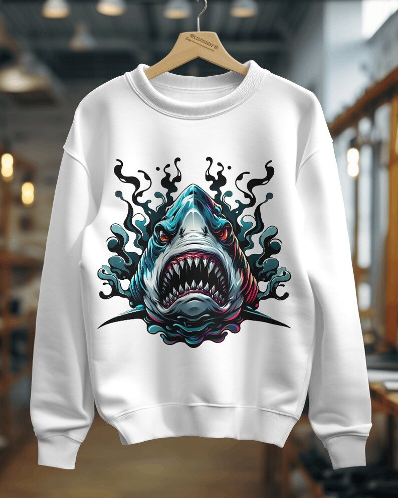 Angry Shark Png, Urban Sublimation Design, DTF Graffiti Clipart, Fish ...