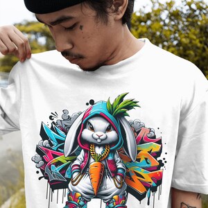 Colorful Graffiti Bunny Png, Urban Sublimation Design, Graffiti Clipart ...