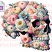 Floral Skull Png, Skeleton With Flowers Clipart, Fantasy Fan Art, Hight ...