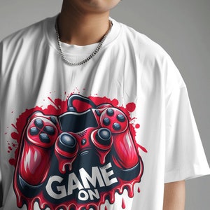 Game on Png, Dripping Gaming Controller Poster, Gamer Sublimation ...