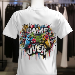 Game Over Png, Graffiti Gaming Controller Sublimation Design, Urban ...
