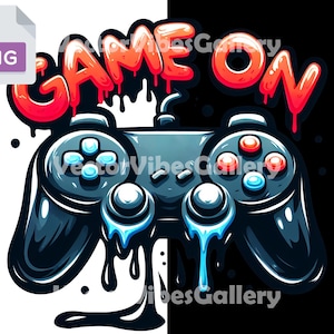 Dripping Game on Png, Gaming Controller Sublimation Design, Printable ...