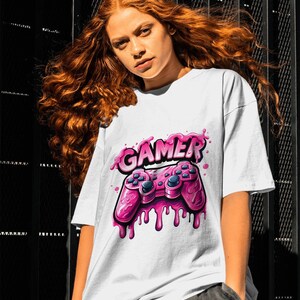 Dripping Pink Gamer Png, Graffiti Gaming Controller Sublimation Design ...