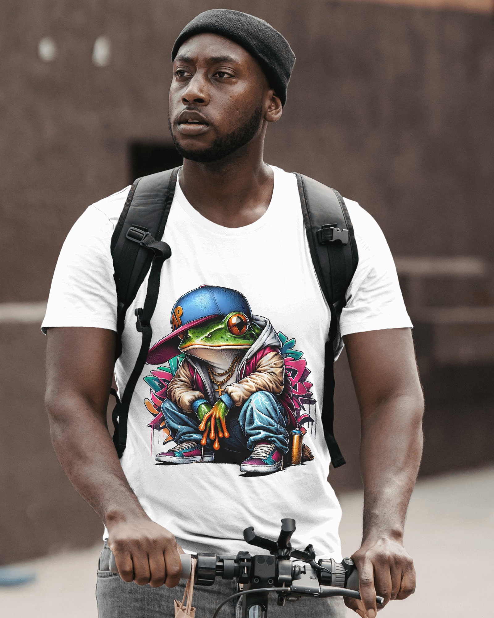 Colorful Gangster Frog Png, Streetwear Sublimation Design, Urban ...