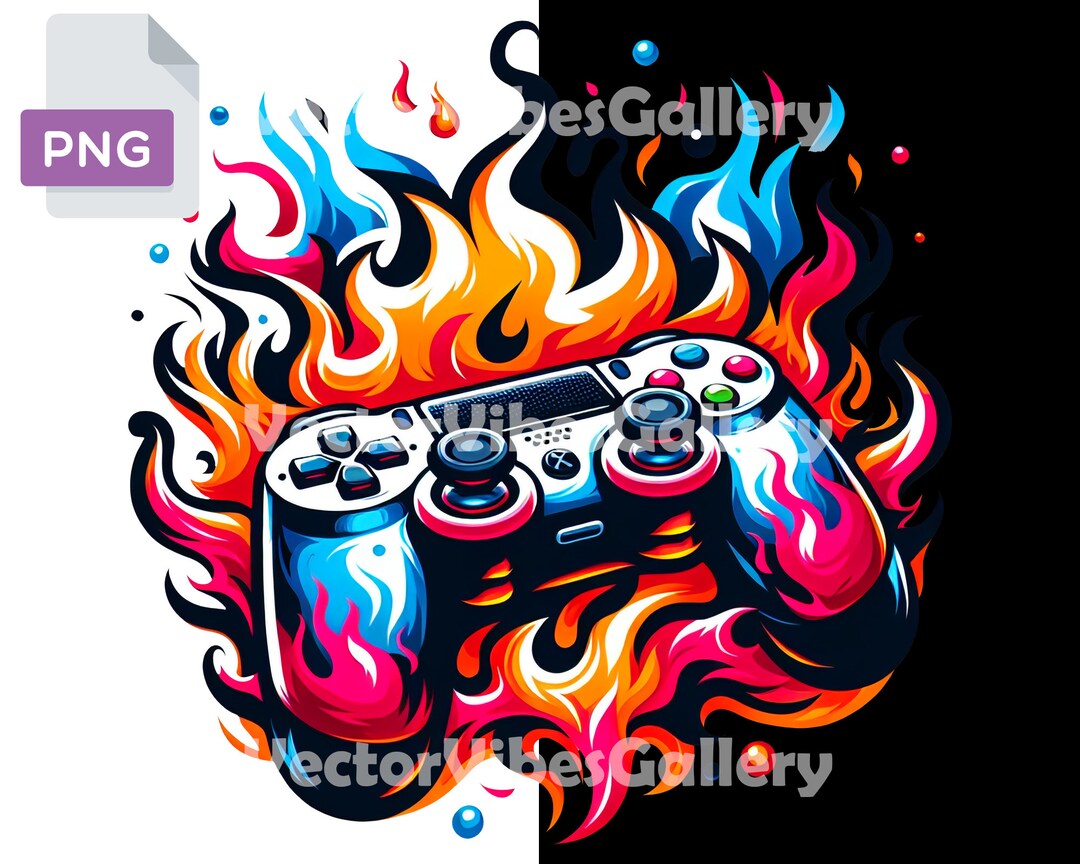Boys Flame Controller Png, Gaming Sublimation Design, Games Lover DTF ...