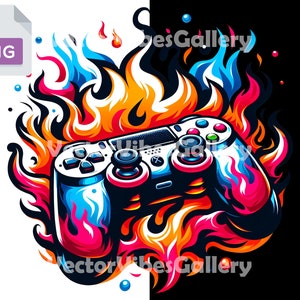 Boys Flame Controller Png, Gaming Sublimation Design, Games Lover DTF ...
