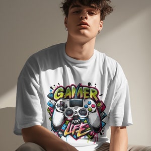 Gamer for Life Png, Graffiti Gaming Controller Sublimation Design ...