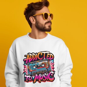 Addicted to Music PNG, Urban Graffiti Clipart (300 DPI) - Etsy