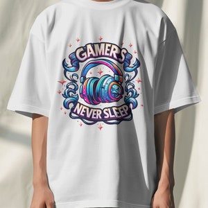 Gamers Never Sleep Png, Gaming Sublimation Design, Video Games Lover ...