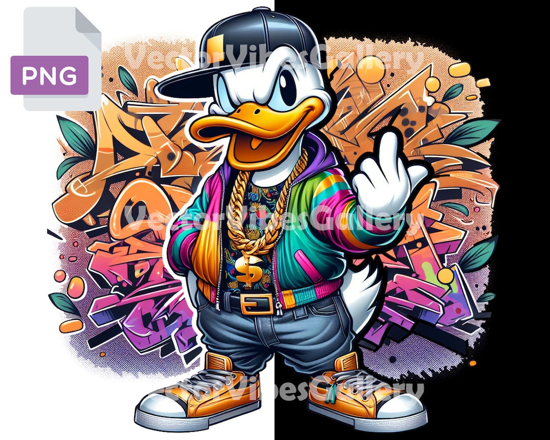 Streetwear Bad Duck Png, Urban Sublimation Design, Middle Finger ...