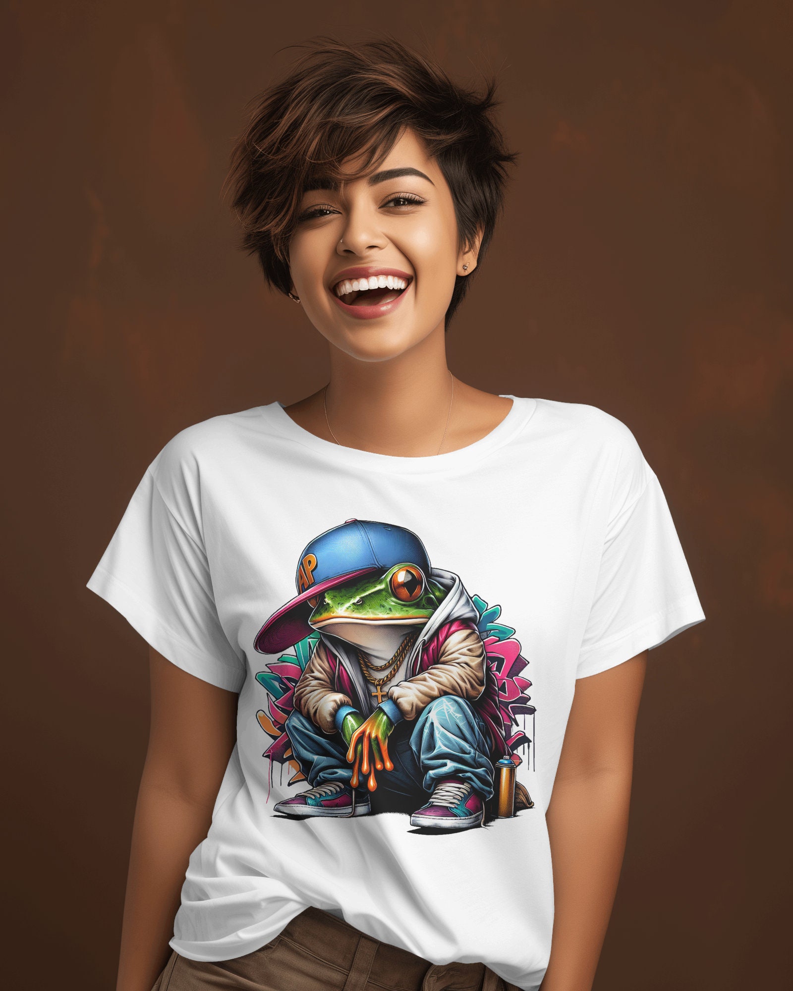 Colorful Gangster Frog Png, Streetwear Sublimation Design, Urban ...