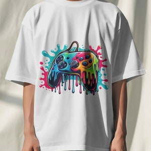 Colorful Graffiti Controller Png, Gaming Sublimation Design, Gift for ...