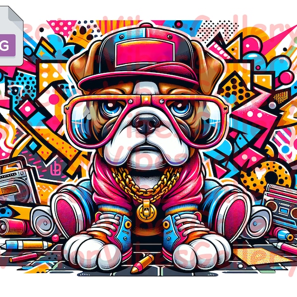 Graffiti Bulldog - Etsy UK