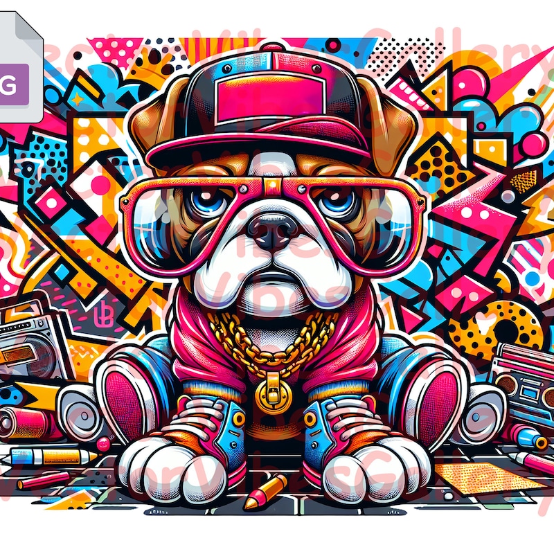 Graffiti Bulldog - Etsy UK