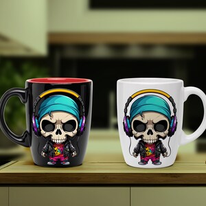 Chibi Character Skull With Headphones Png, Svg, Dj, Hip Hop Style, for ...
