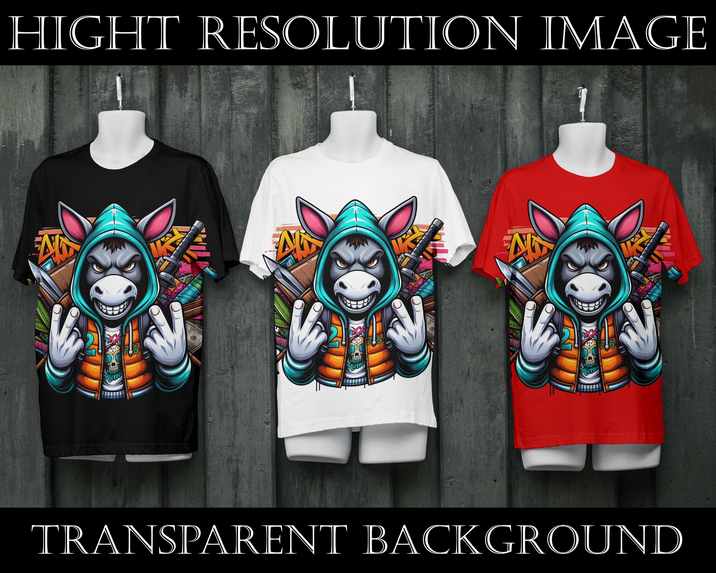 Streetwear Graffiti Donkey PNG, Urban Sublimation Clipart (digital ...