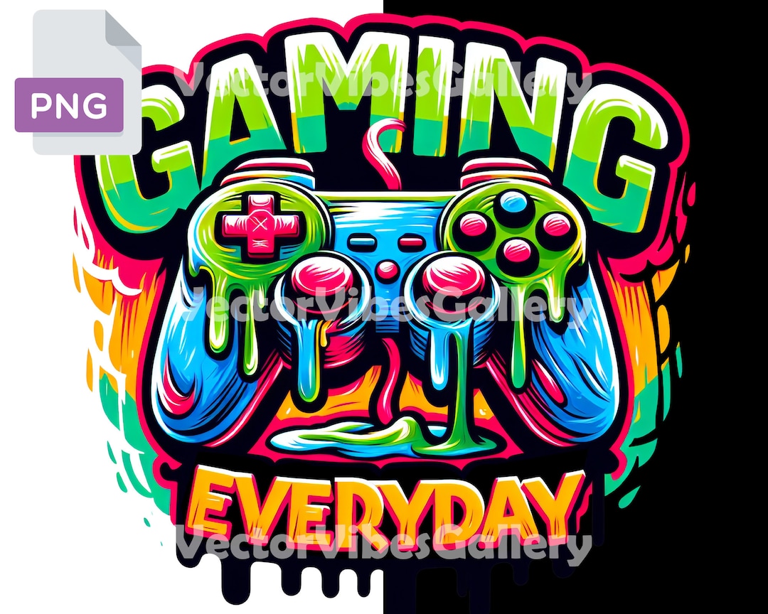 Gaming Everyday Png, Urban Sublimation Design, Controller Print ...