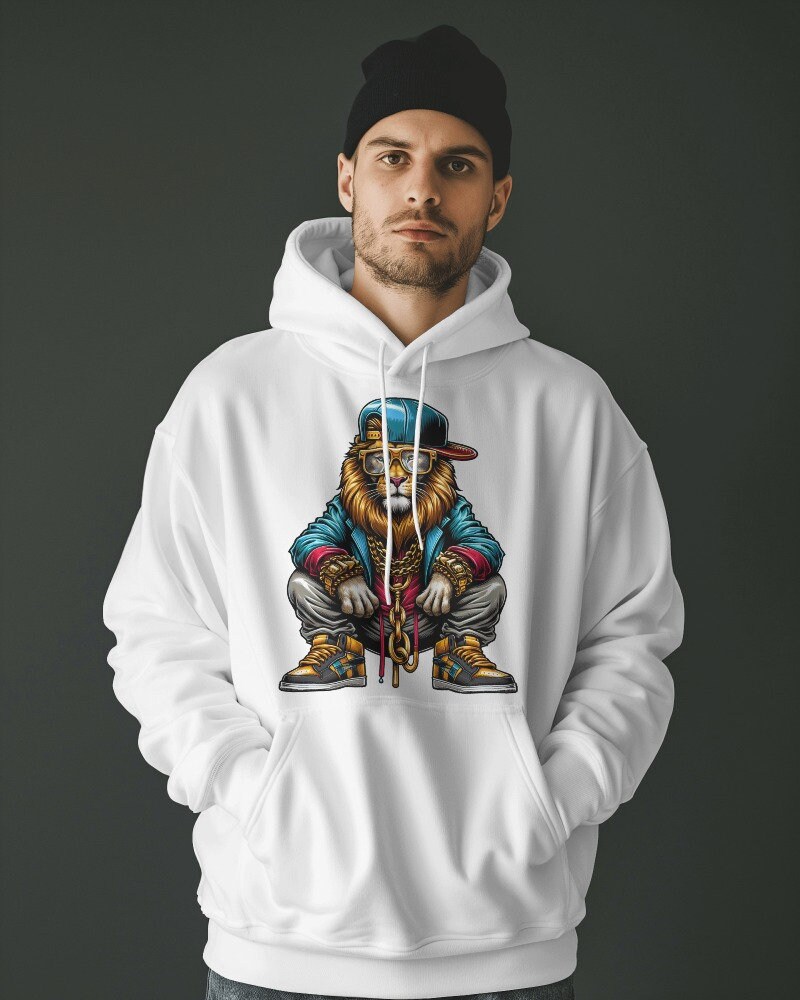 Cartoon Gangster Lion Png, Urban Graphic Sublimation Design, Streetwear ...