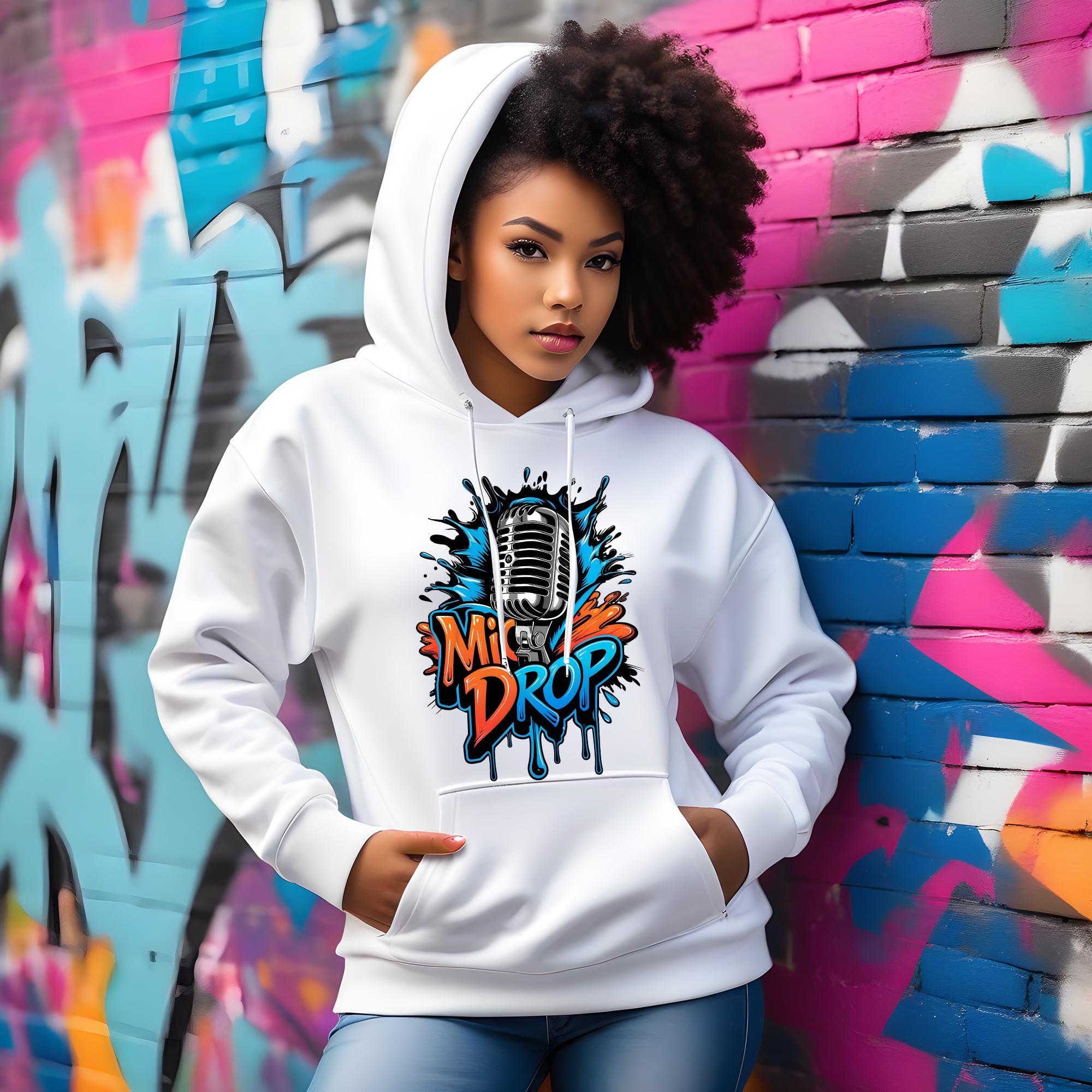 Mic Drop Graffiti Microphone PNG, Streetwear Design (instant Download ...