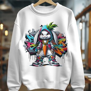 Colorful Graffiti Bunny Png, Urban Sublimation Design, Graffiti Clipart ...