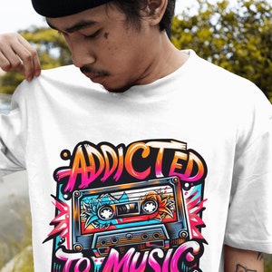 Addicted to Music PNG, Urban Graffiti Clipart (300 DPI) - Etsy