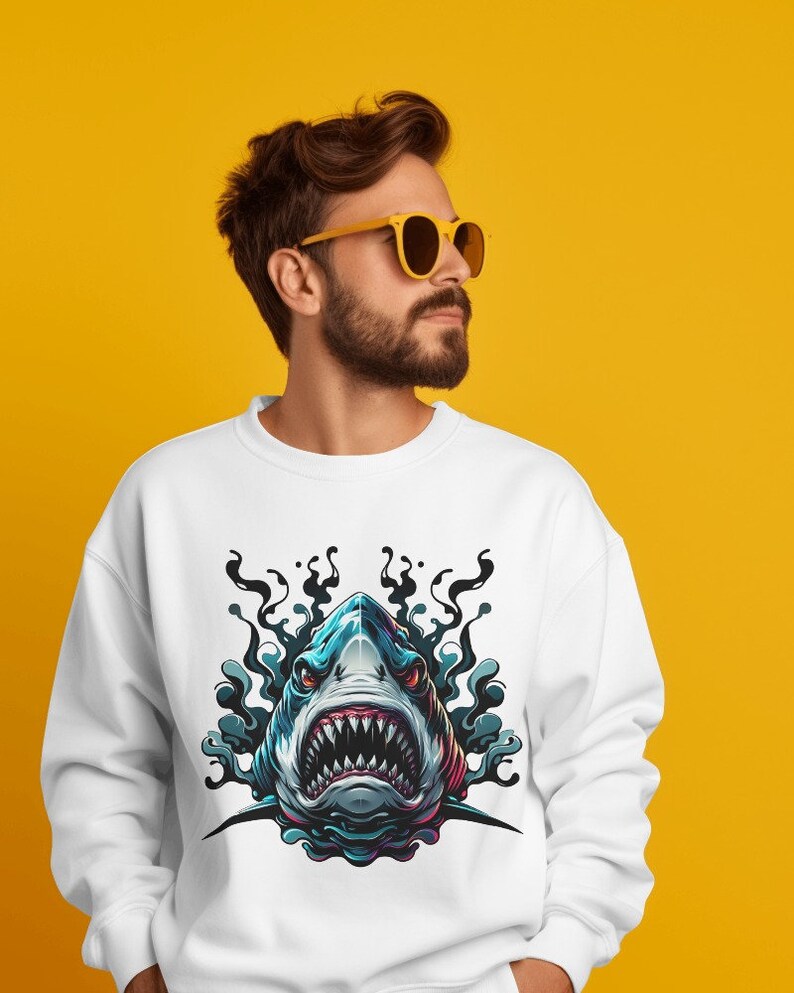 Angry Shark Png, Urban Sublimation Design, DTF Graffiti Clipart, Fish ...